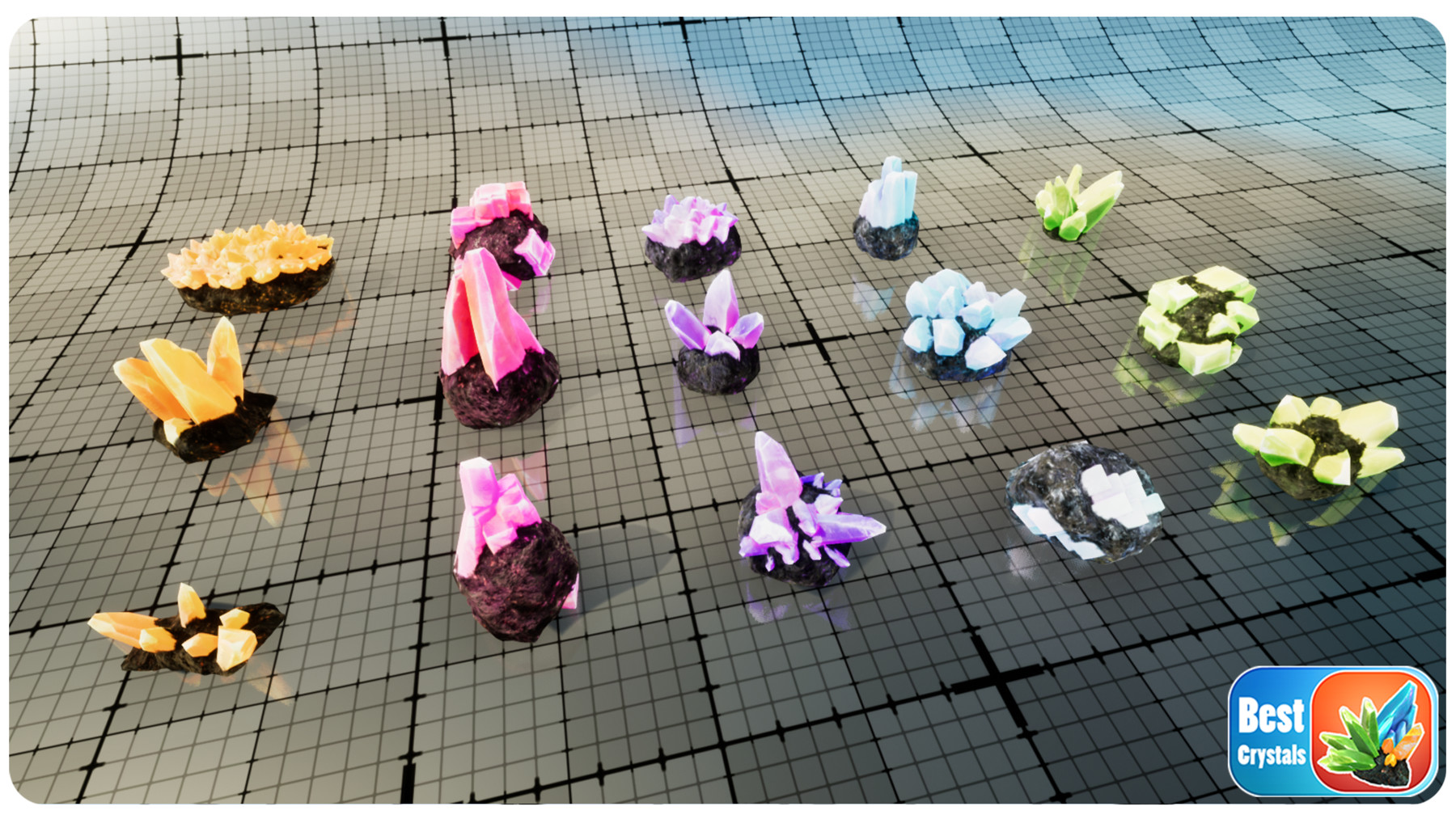 ArtStation - Best Crystals - 75 Crystal Gems | Game Assets