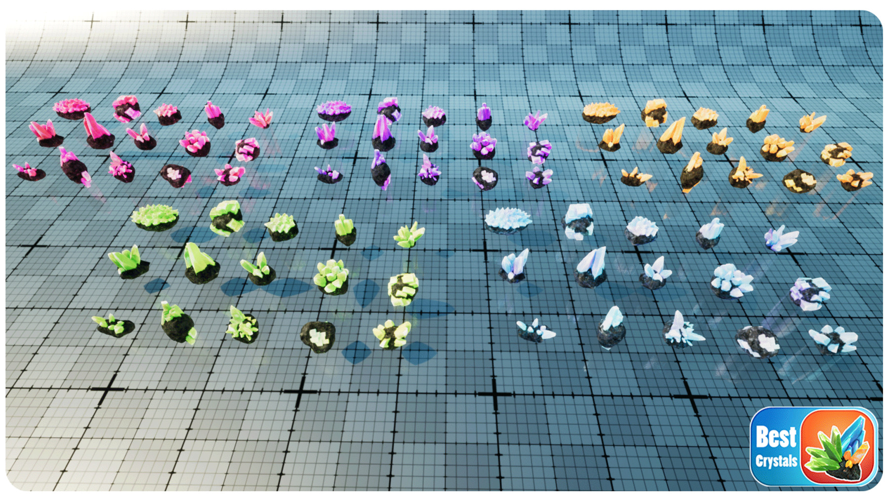 ArtStation - Best Crystals - 75 Crystal Gems | Game Assets