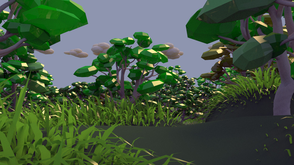 ArtStation - Low poly forest Maya scene | Resources