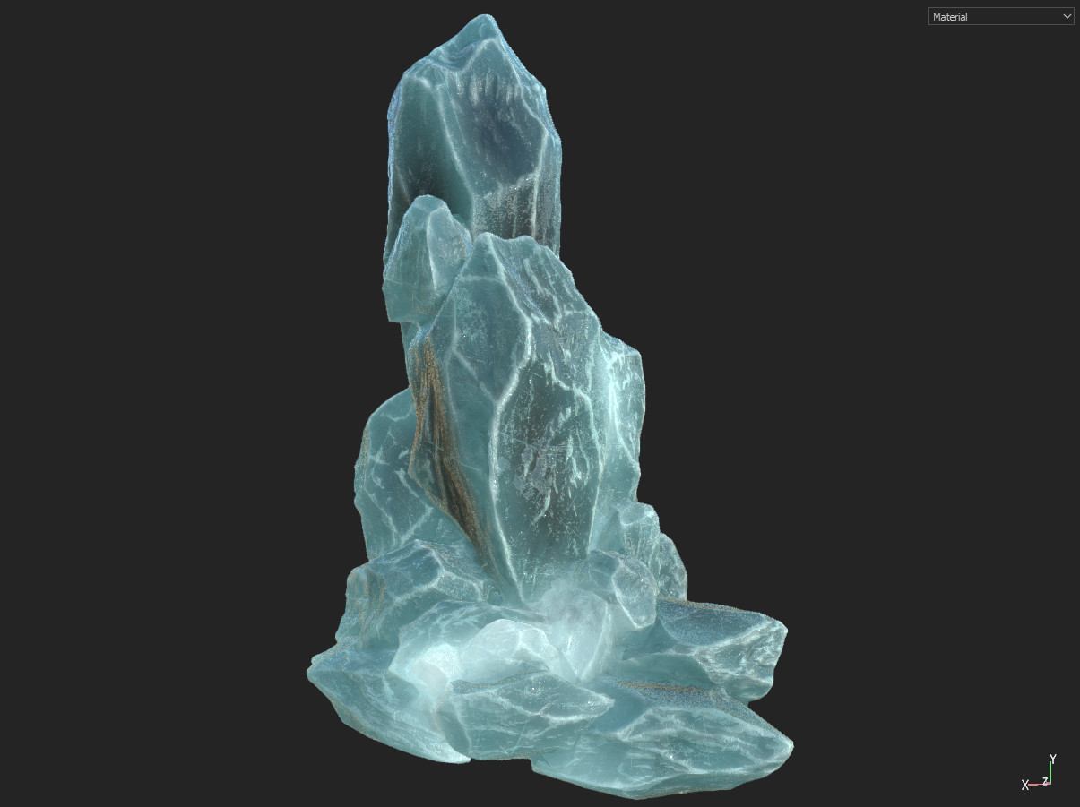 ArtStation - Low poly Realistic Ice Block Modular Pack | Game Assets