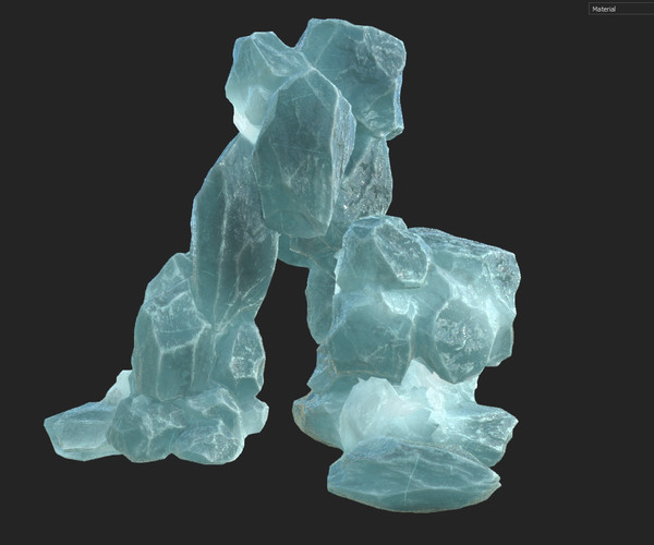 ArtStation - Low poly Realistic Ice Block Modular Pack | Game Assets