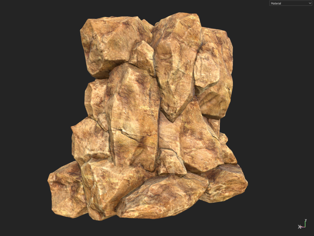 ArtStation - Low poly Realistic Yellow Rock Canyon Modular Pack | Game ...