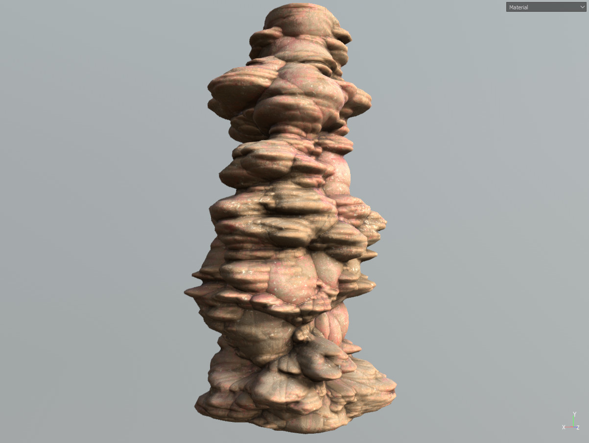 ArtStation - Low poly Sand Stone Column Cliff Modular Pack | Game Assets