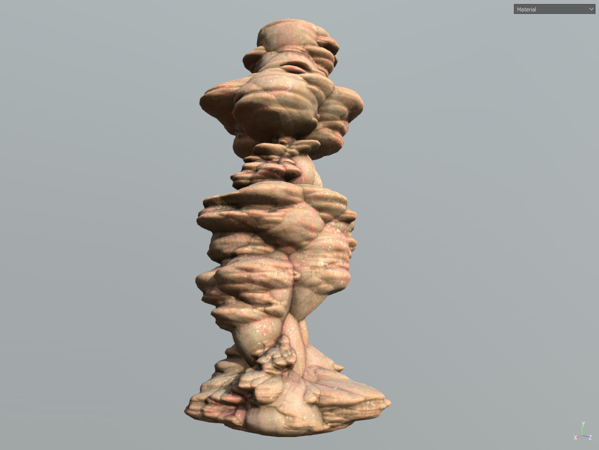 ArtStation - Low poly Sand Stone Column Cliff Modular Pack | Game Assets