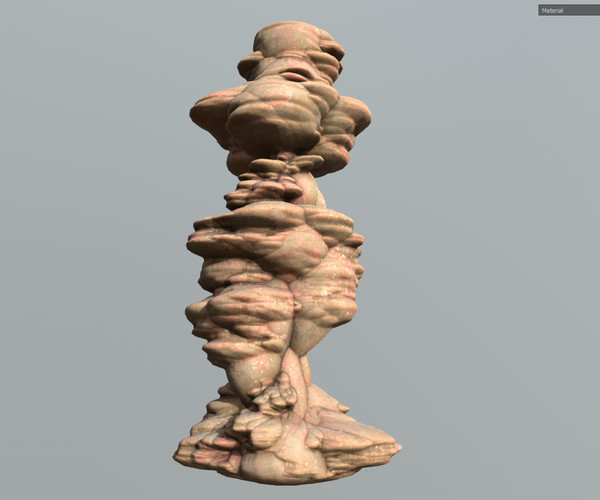 ArtStation - Low poly Sand Stone Column Cliff Modular Pack | Game Assets