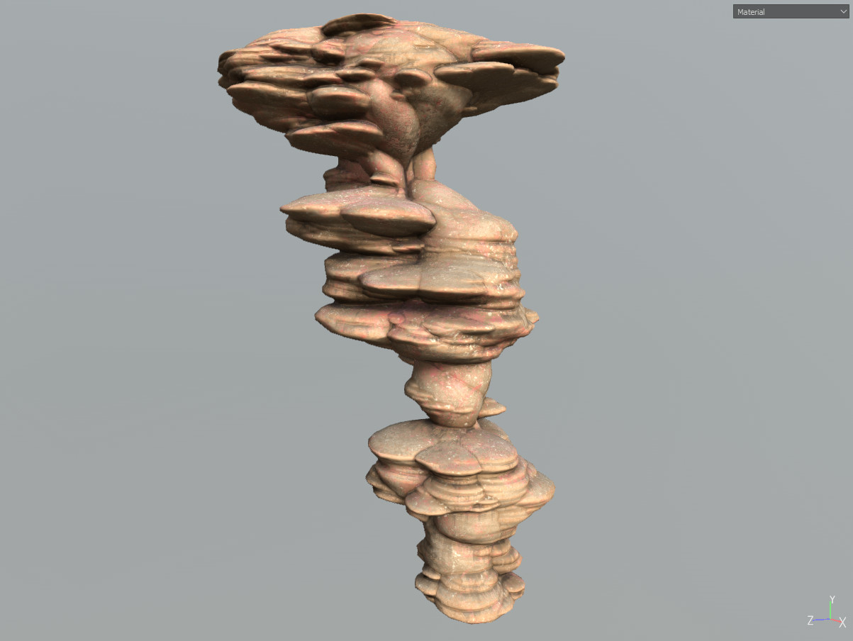 ArtStation - Low poly Sand Stone Column Cliff Modular Pack | Game Assets