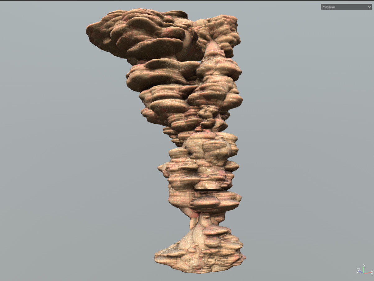ArtStation - Low poly Sand Stone Column Cliff Modular Pack | Game Assets
