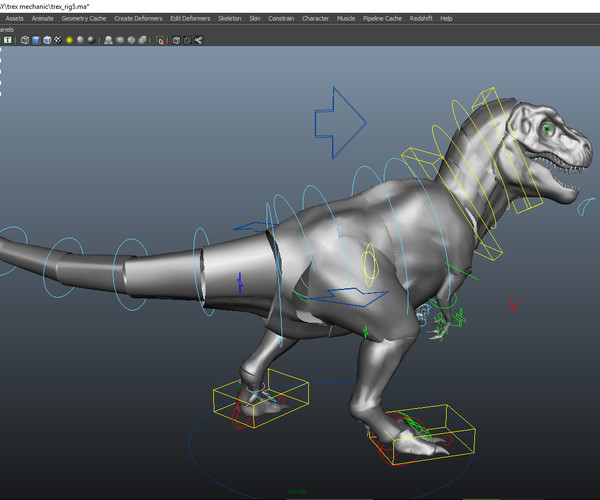 ArtStation - T Rex Mechanic Rig | Resources