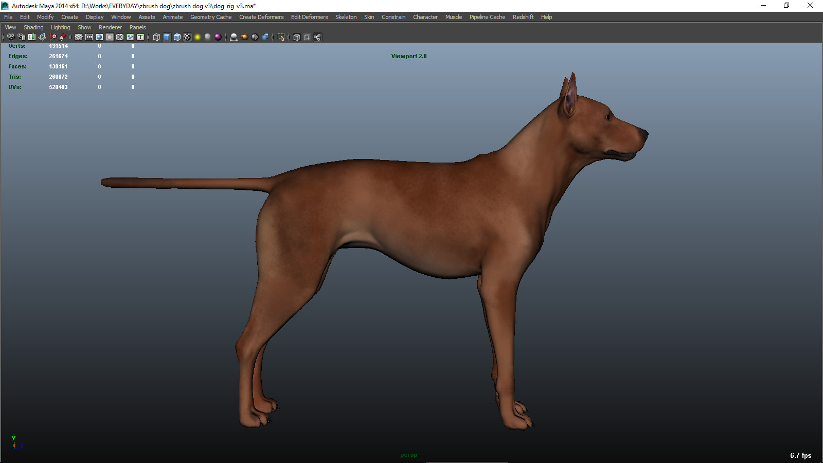 Truong CG Artist - German Pinscher Dog Maya Rig