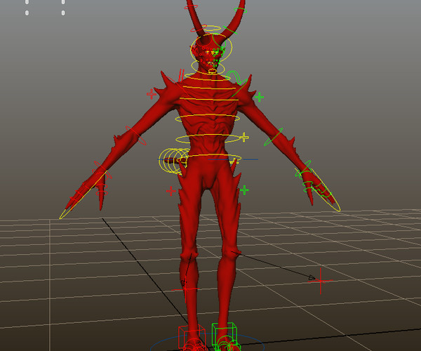ArtStation - Demon (big guy) Maya Rig | Resources