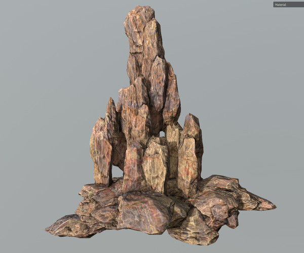 ArtStation - Low poly Cave Brown Rock Modular Pack | Game Assets
