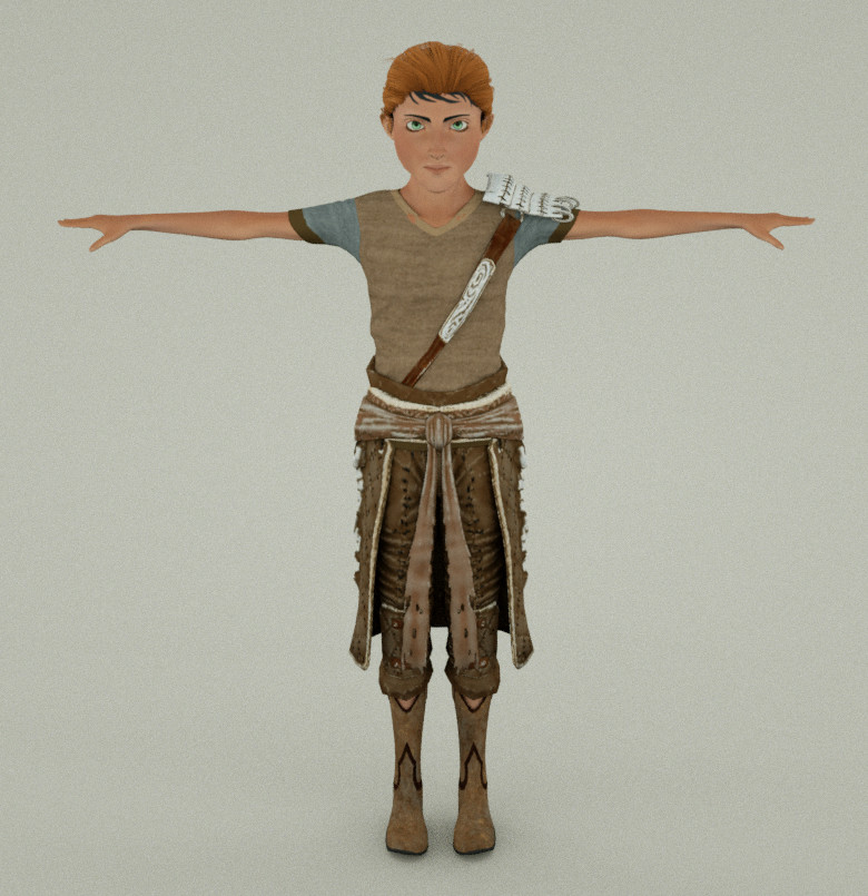 ArtStation - Medieval Boy 01 Rigged | Game Assets