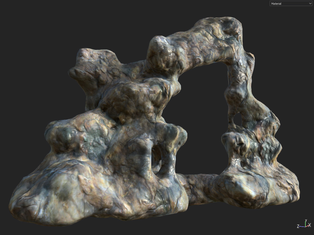 ArtStation - Low poly Cave Smooth Rock Modular Pack | Game Assets