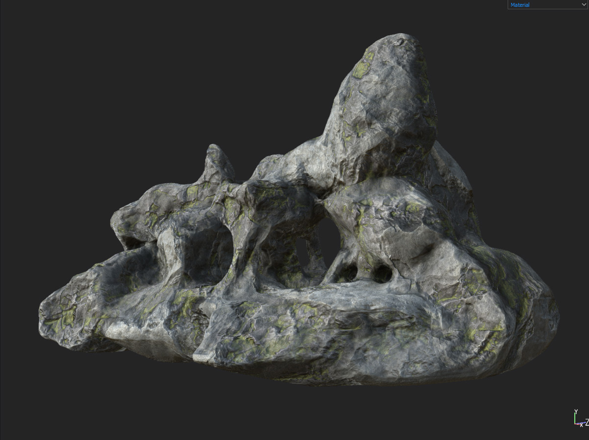 ArtStation - Low poly Cave Mossy Rock Modular Pack | Game Assets