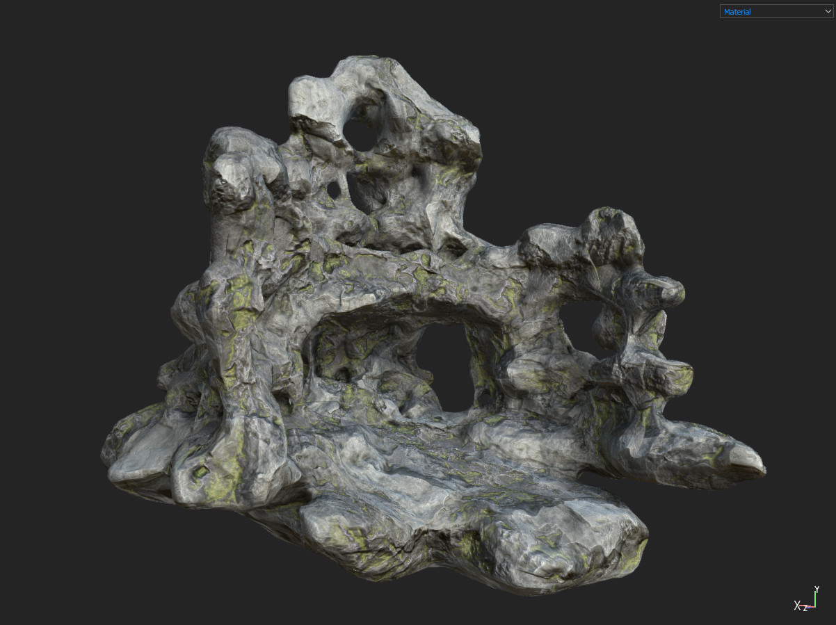 ArtStation - Low poly Cave Mossy Rock Modular Pack | Game Assets