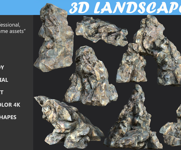 ArtStation - Low poly smooth blocky Pack | Game Assets