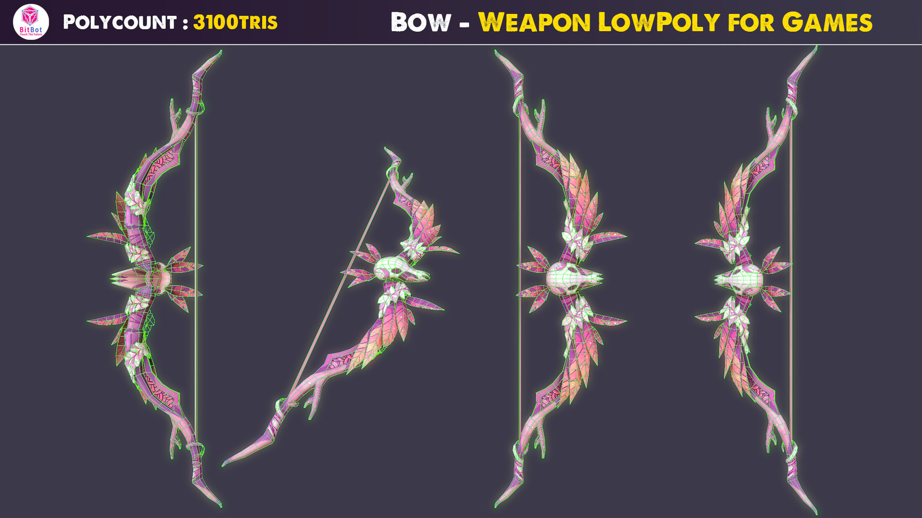 ArtStation - Bow - Weapon LowPoly for Games | Game Assets