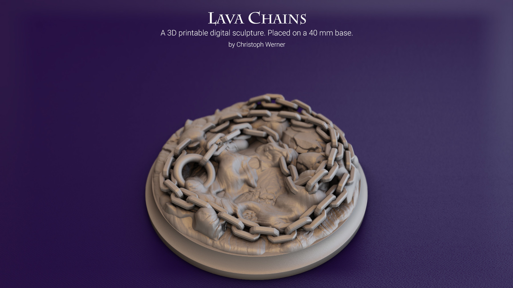 ArtStation - Lava Chains - 3D Printable Digital Sculpture for Tabletop ...