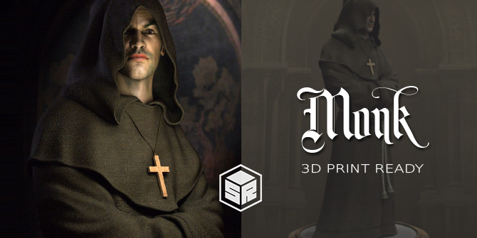 ArtStation - Monk - 3D Print Ready | Resources