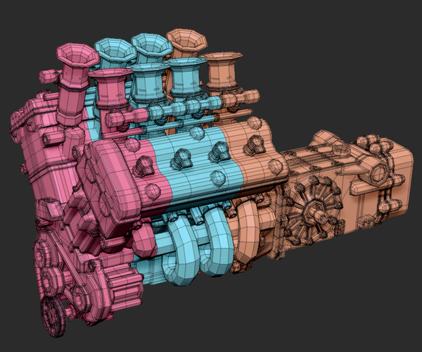 ArtStation - Car engine brush for Zbrush | Brushes