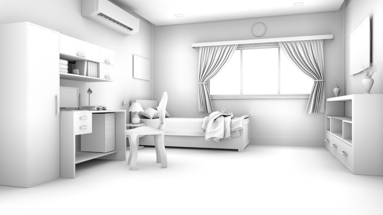 ArtStation - Furnished Room Interior Model | Resources