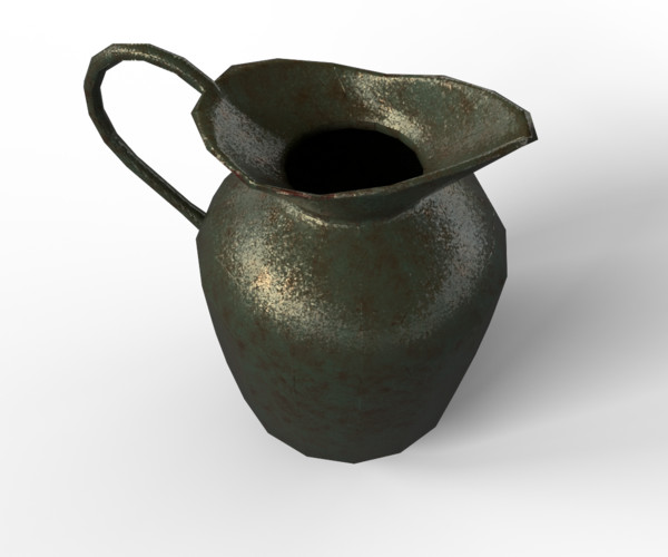 ArtStation - Metal Jug Low Poly Baked | Game Assets