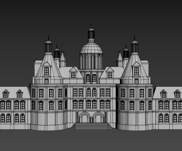 ArtStation - Low Poly Chateau-Castle - Inspired by Chateau de Chambord ...