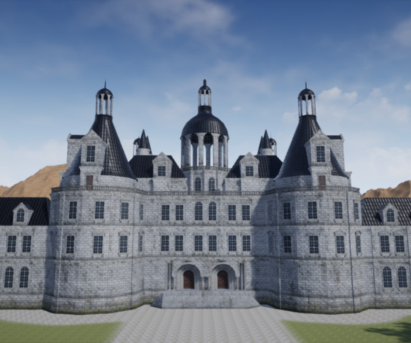 ArtStation - Low Poly Chateau-Castle - Inspired by Chateau de Chambord ...