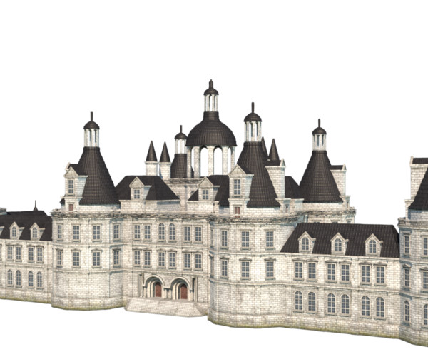 ArtStation - Low Poly Chateau-Castle - Inspired by Chateau de Chambord ...
