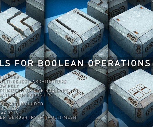 ArtStation - Surface Details For Boolean Operations | Brushes