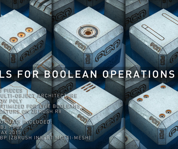 ArtStation - Surface Details For Boolean Operations | Brushes