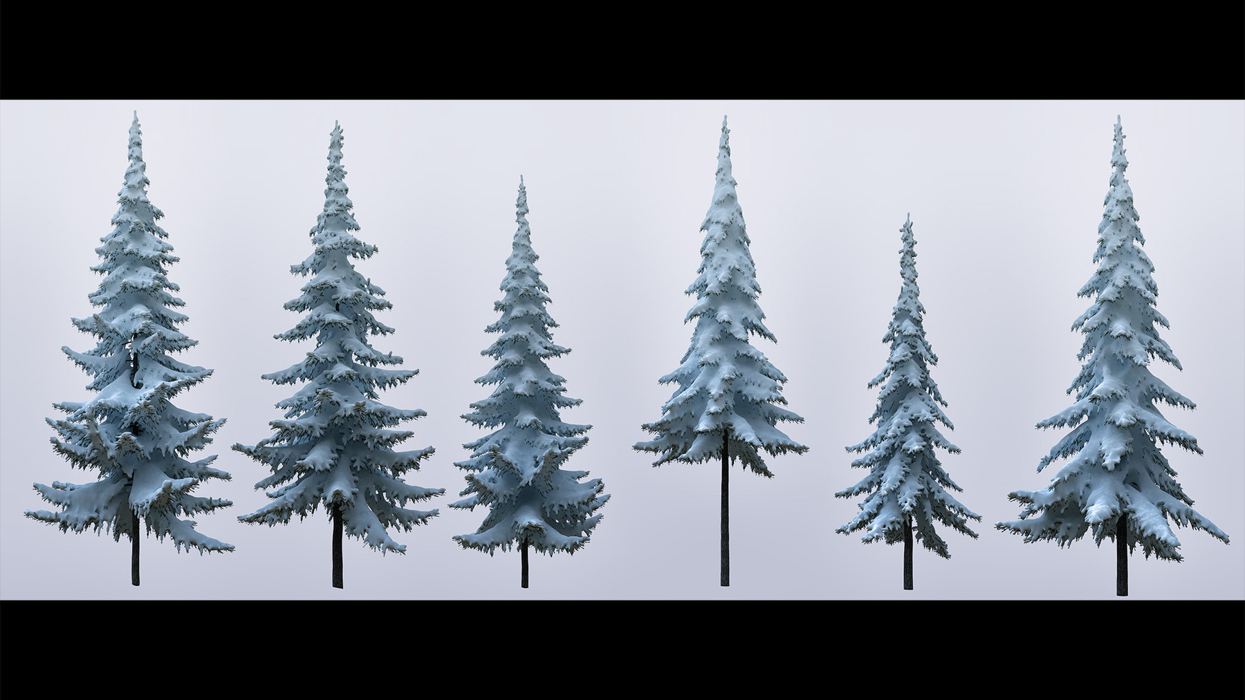 ArtStation - Snow-Covered Trees | Game Assets