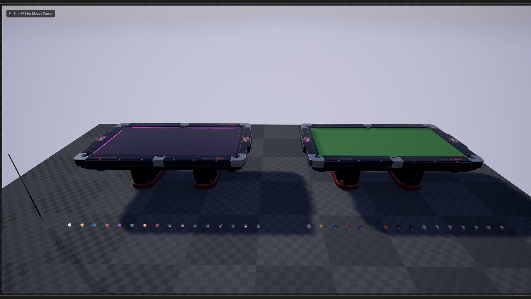 ArtStation - Pool Table with Neon Balls | Game Assets