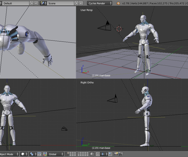 ArtStation - Male Android - 3D model | Resources