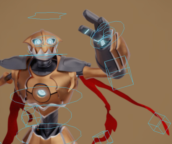 ArtStation - Rigged robot character - 3D model | Resources