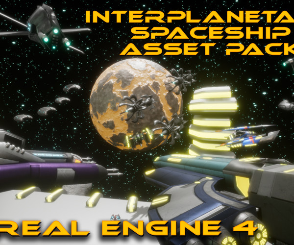 ArtStation - Interplanetary Spaceship Asset Pack (UE4) | Resources