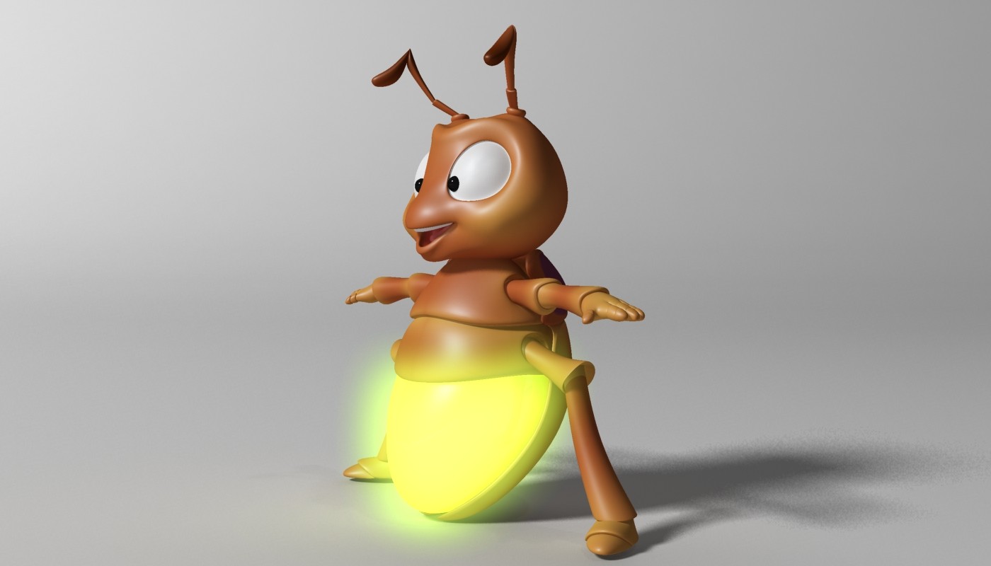 ArtStation - Cartoon Firefly 3D model RIGGED | Resources