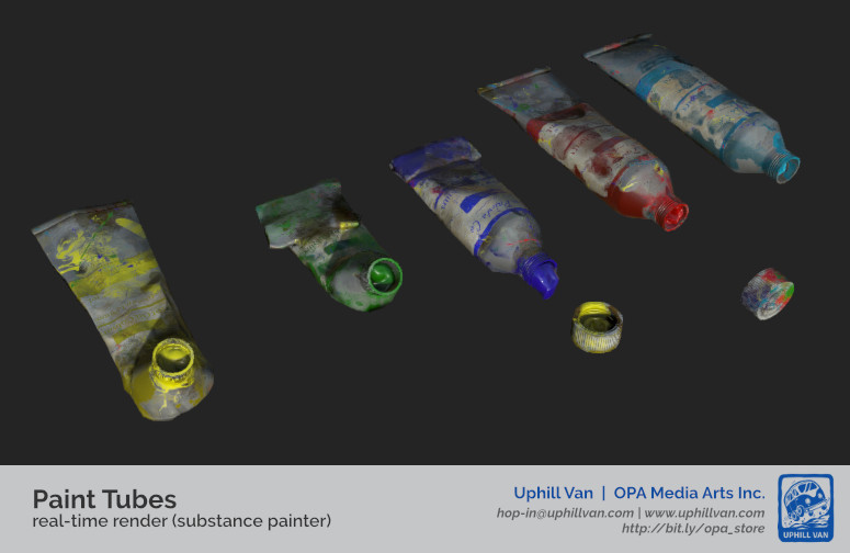 ArtStation - Paint Tubes - Textured 3D Low Poly Model | Resources