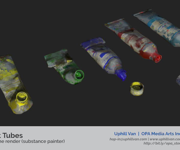 ArtStation - Paint Tubes - Textured 3D Low Poly Model | Resources