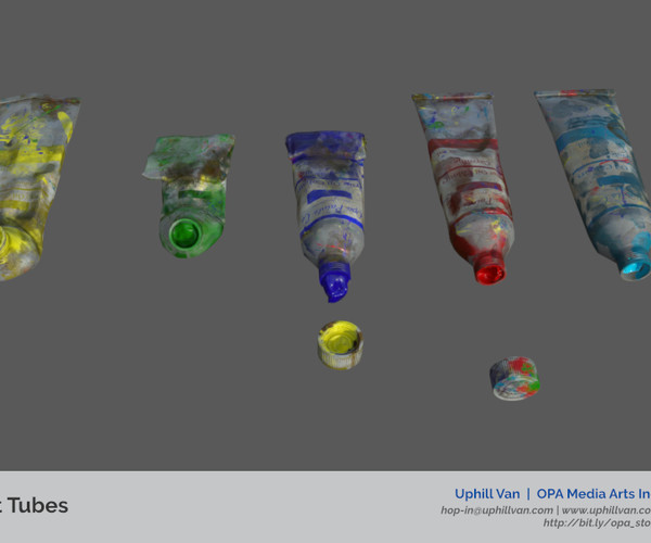 ArtStation - Paint Tubes - Textured 3D Low Poly Model | Resources