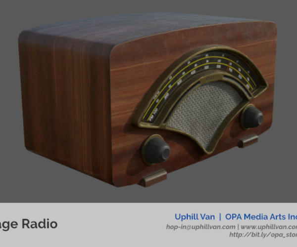 ArtStation - Vintage Radio - Textured 3D Low Poly Model | Resources