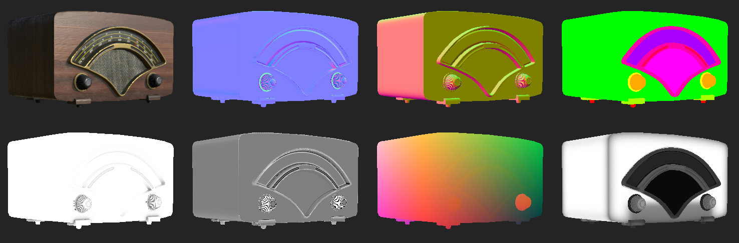 ArtStation - Vintage Radio - Textured 3D Low Poly Model | Resources