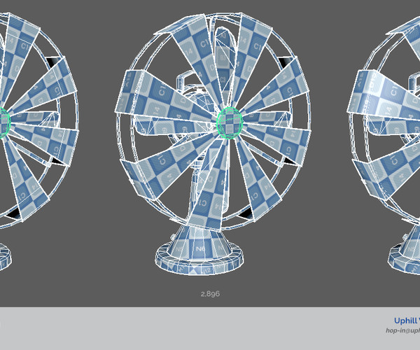 ArtStation - Vintage Electric Fan - Textured 3D Low Poly Model | Resources
