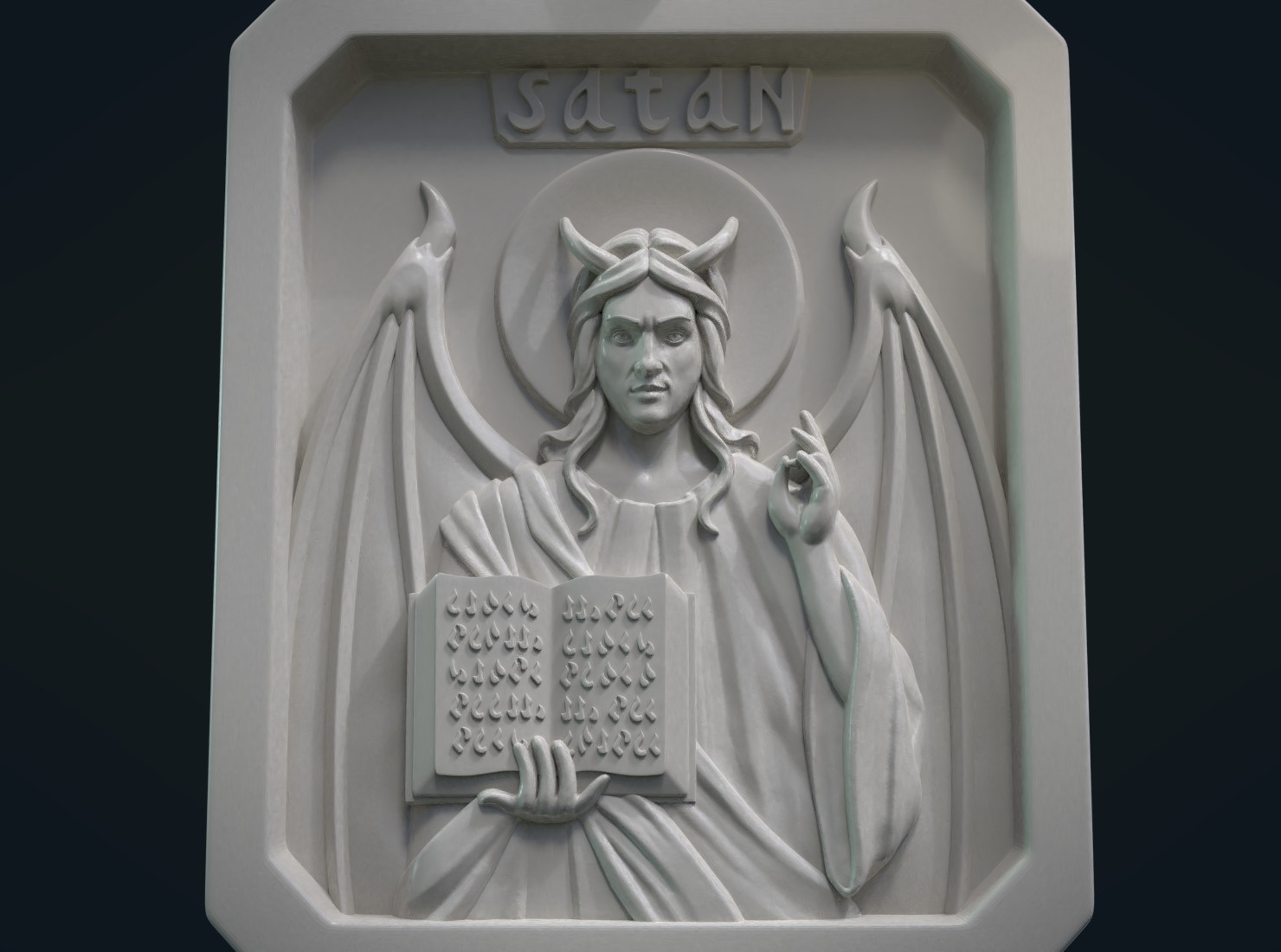 ArtStation - Satan Relief and Pendant | Resources