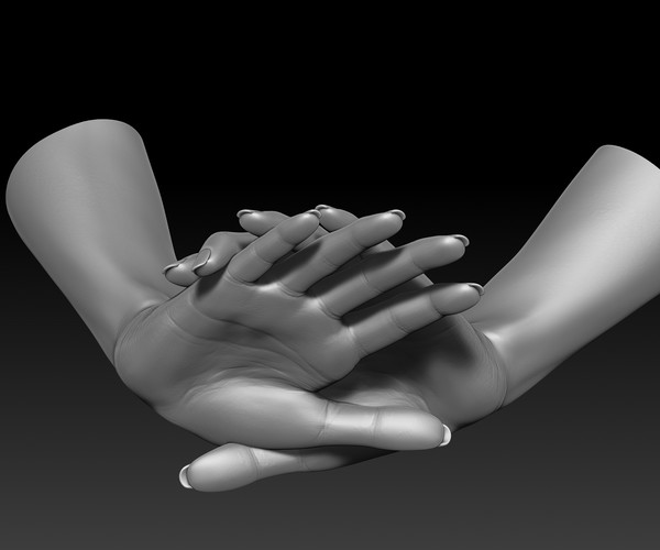 ArtStation - 3D Printable Female Hands 20 Poses Pack | Resources
