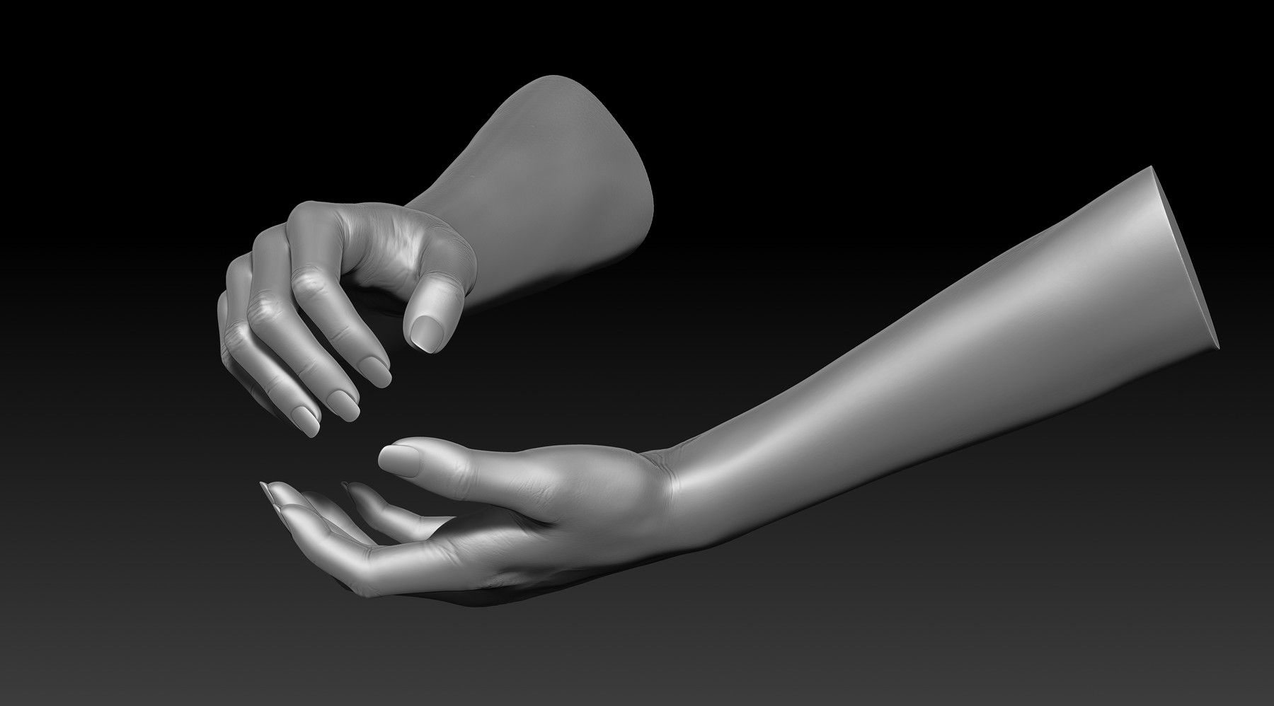 ArtStation - 3D Printable Female Hands 20 Poses Pack | Resources