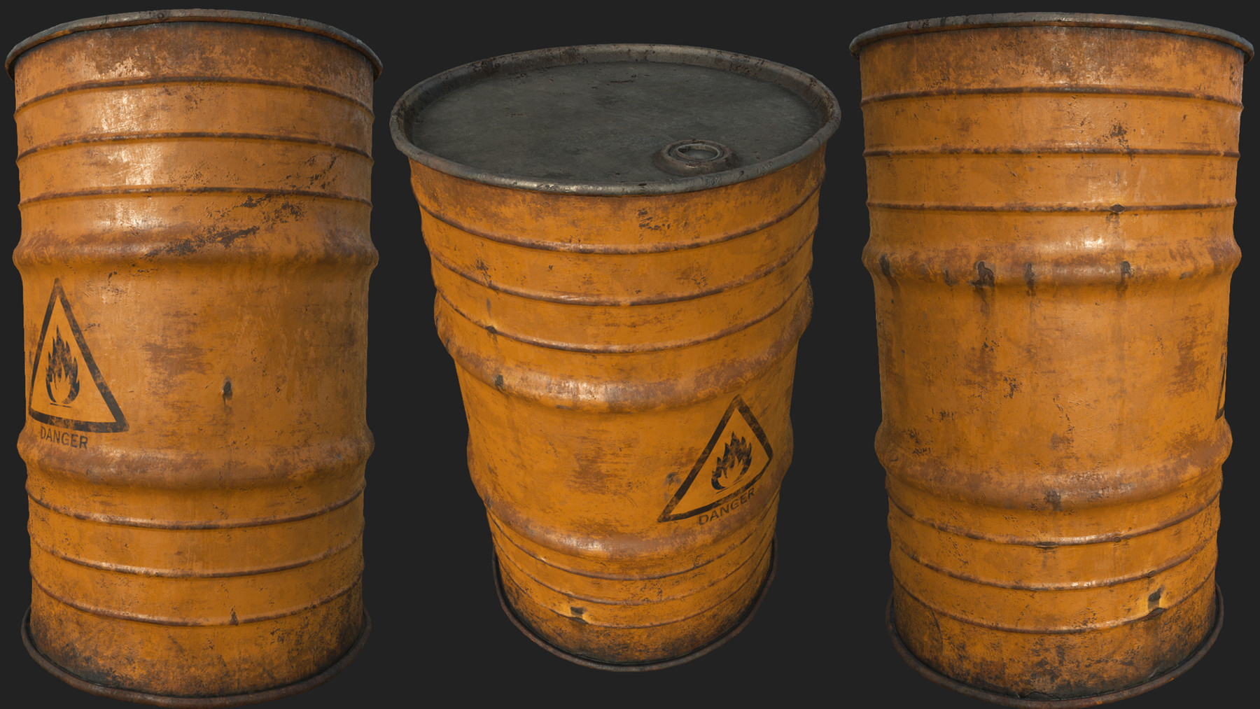 ArtStation - Explosive Barrels PBR | Game Assets