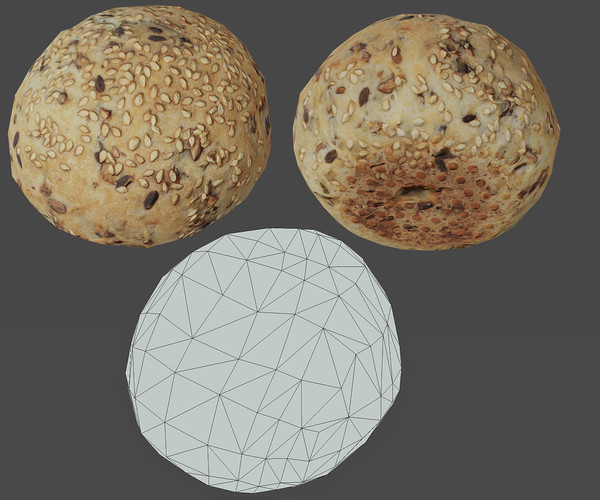 ArtStation - Bread Bun 01 - Low Poly - Photogrammetry | Game Assets