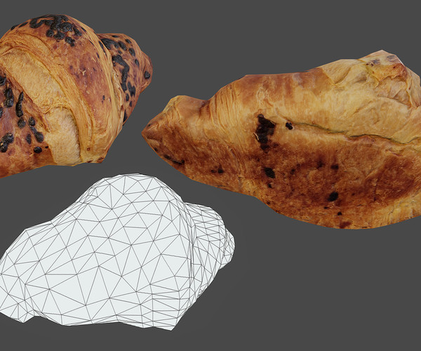ArtStation - Croissant 02 - Low Poly - Photogrammetry | Game Assets