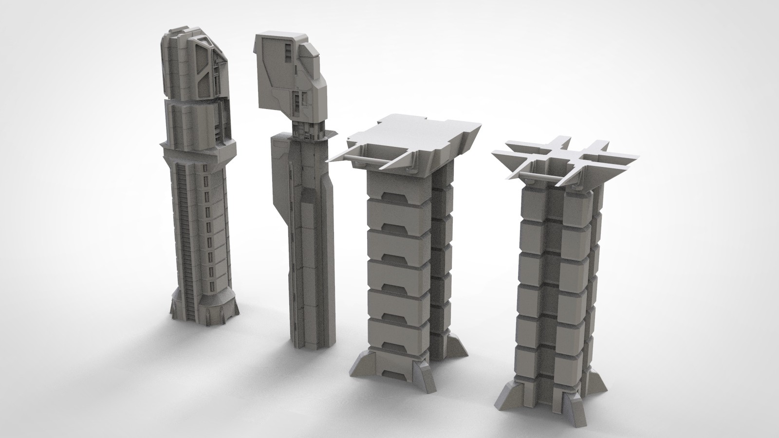 ArtStation - Sci-Fi Elements collection 2 Kitbash | Resources